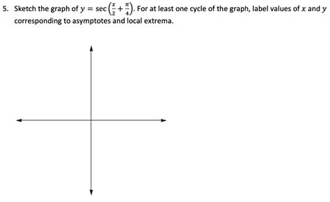 Solved 5 Sketch the graph of y sec 2x 4π For at least one Chegg com