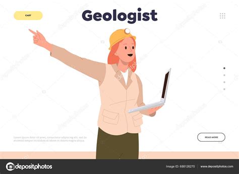 Geologist Landing Page Design Template Geology Profession Geological
