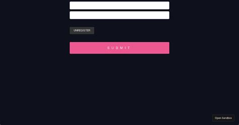 React Hook Form Unregister Codesandbox