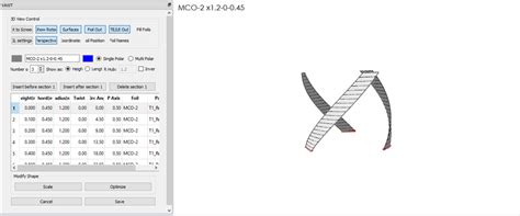 Interface Of The Qblade Design Module To Convert The 2d To 3d Blade Download Scientific Diagram