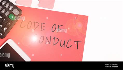 Conceptual Caption Code Of Conduct Business Overview Ethics Rules Moral Codes Ethical