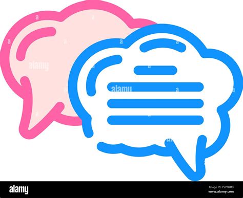 Speech Bubble Natural Language Processing Nlp Color Icon Vector