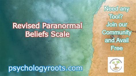 Revised Paranormal Beliefs Scale Psychology Roots