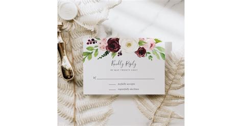 Blush Romance Rsvp Card Zazzle