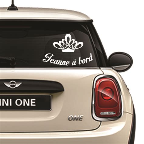 Sticker Bébé à Bord Personnalisable Et Sa Couronne Stickers Auto