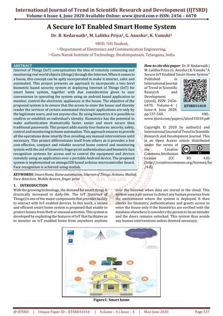 A Secure Iot Enabled Smart Home System Pdf