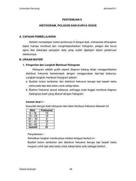 Sak0233 06 Histogram Poligon Dan Kurva Ogive Ok Pdf