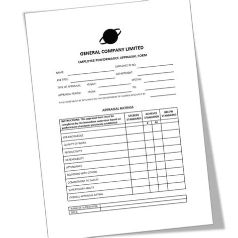 Employee Performance Appraisal Form Word Template Warriors
