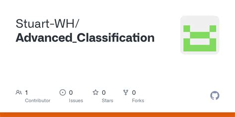 Github Stuart Wh Advanced Classification
