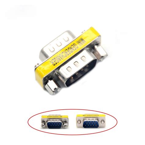 D Sub DB9 Connector RS 232 9Pin Socket Male To Male M M Serial Female Gender Changer Coupler