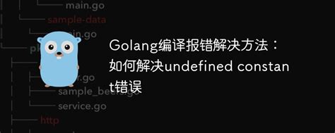golang compilation error solution how to solve undefined constant error golang php cn
