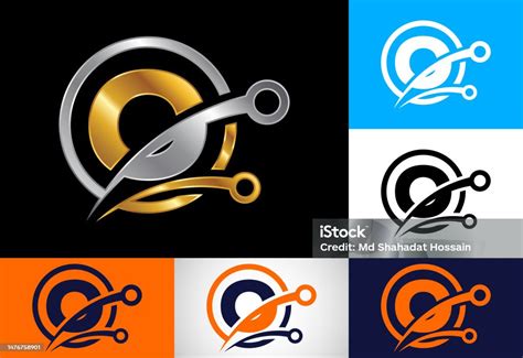 기술 기호 기호가 있는 원 안의 이니셜 O 모노그램 알파벳 기술 로고 디자인 개념 벡터 템플릿입니다 글꼴 엠블럼 0명에 대한 스톡 벡터 아트 및 기타 이미지 Istock