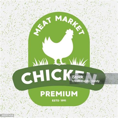 프리미엄 치킨 로고입니다 레이블 배지 및 디자인 요소입니다 레트로 유기 스타일입니다 벡터 일러스트입니다 개념에 대한 스톡 벡터 아트 및 기타 이미지 Istock