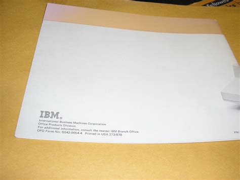 Vintage Ibm Selectric Ii Typewriter Operating Instruction Manual