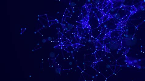 Premium Photo Blue Abstract Background With Connection Lines Dots And Triangles Technology