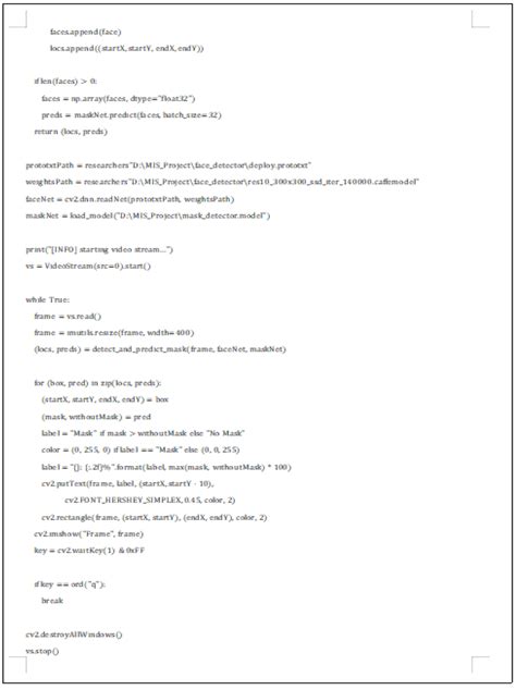 Development Of A Face Mask Detection Software Using Artificial Intelligence Ai In Python For