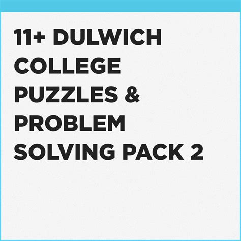 11 dulwich college puzzles and problem solving practice tests