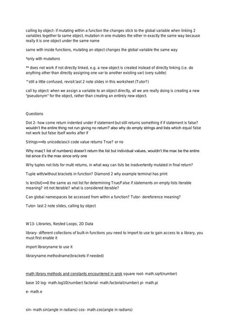 Comp10001 Course Notes Comp10001 Foundations Of Computing Unimelb