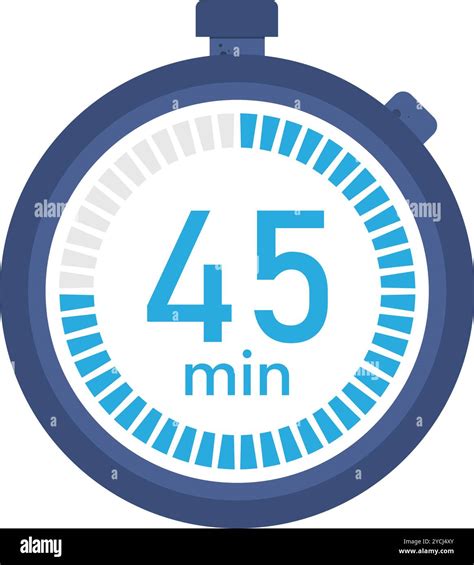 45 Minutes Stopwatch Clock Stock Vector Image And Art Alamy