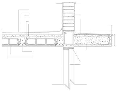 Rcc Structure Cut Out Section 2d View Cad Construction Unit Dwg File