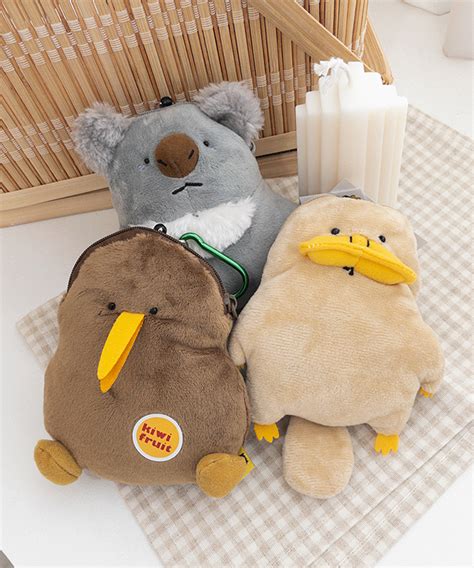 귀여운 오리너구리 키위새 코알라 인형 백참디자 에어팟 1세대 2세대 3세대 프로 버즈 케이스 파우치 동전지갑 카드지갑 겸용 에이블리