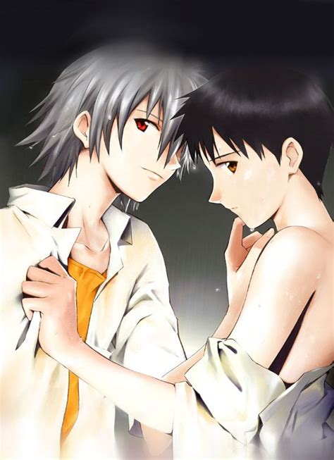 Kaworu Y Shinji Dibujos Neon Genesis Evangelion Arte De Anime