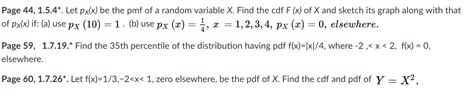 Solved Page 44 154 Let Pxx Be The Pmf Of A Random