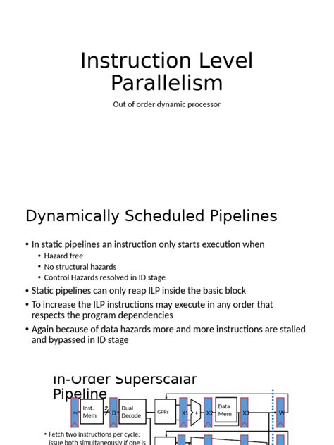 Instruction Level Parallelism Pdf Central Processing Unit Computer Architecture