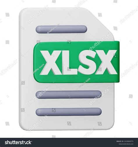 Xlsx File Format D Rendering Isometric Stock Illustration Shutterstock