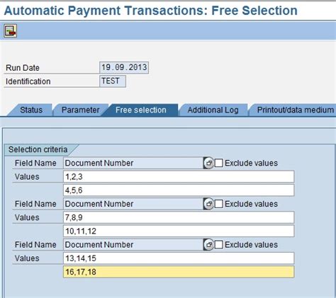Expanding Free Selection Field In F110 In Sap Sap Community