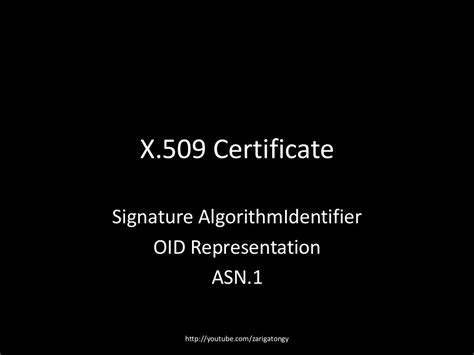x509 certificate structure oid represenation of algorithmidentifier