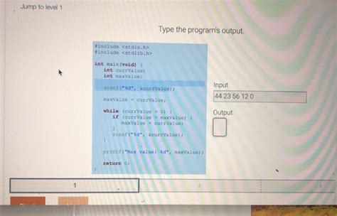 solved jump to level 1 type the program s output include