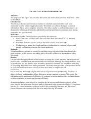 Networking Lab2 Report V1 Pdf CGS 4285 Lab 2 INTRO TO WIRESHARK Abstract The Purpose Of This