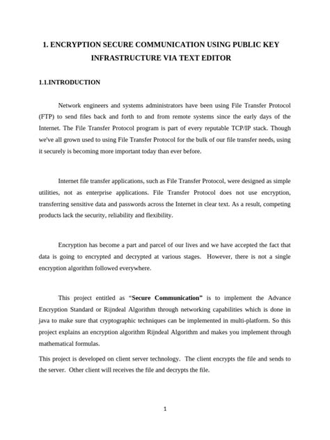 Final Doc Encryption Secure Communication Using Public Key Infrastructure Pdf Software
