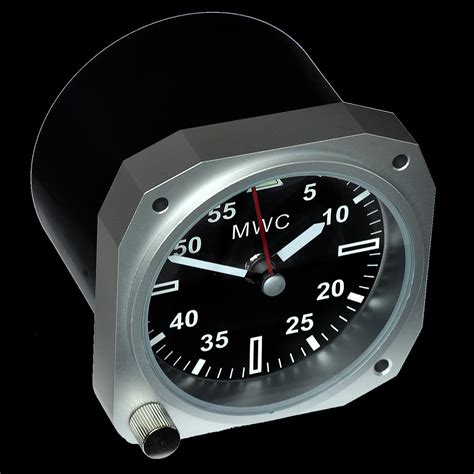 Limited Edition Replica Cockpit Desk Clock In Aluminium Finish