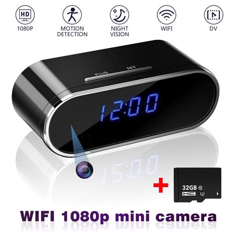 Mdhand Mini Camera Clock Hd 1080p Smart Clock With Night Vision For