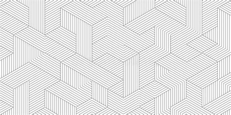 Abstract Black White Stripe Line Geometric Hexagon Background Polygon Pattern Retro Styled