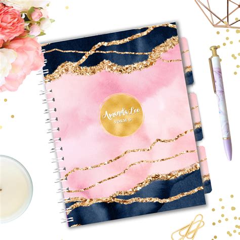 Electric Rose 3 Subject Notebook Planner Girl Collection