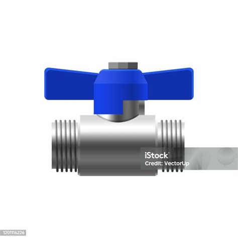 밸브 볼 피팅 금속 배관 시스템의 파이프 밸브 물 오일 가스 파이프 라인 파이프 하수 건설 및 산업 압력 기술 배관 벡터 일러스트 현실적인 스타일 격리 0명에 대한 스톡