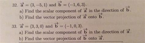 Solved A Find The Scalar Component Of A In The Direction Of Chegg