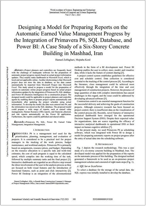 Hamed Zolfaghari Msc On Linkedin Automatic Earnedvaluemanagement Primaverap6 Powerbi