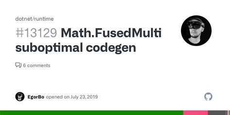 Math FusedMultiplyAdd Suboptimal Codegen Issue 13129 Dotnet
