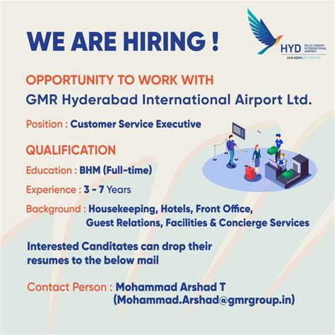 Sreedhar Sree On Linkedin Dear Linkedin Followers Vacancies Available In Gmr Hyderabad