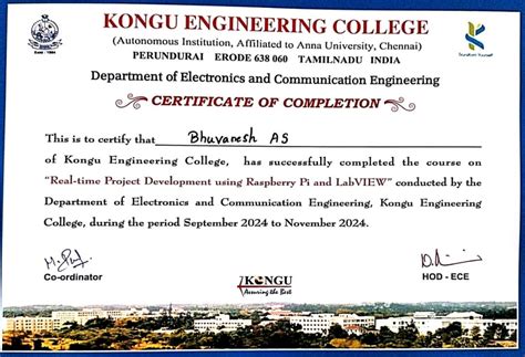 Excited To Share That I Have Successfully Completed A Credit Course On Real Time Project