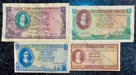 G Rissik Complete Set Of Grissik And Decimals R20 To R1 First Issue 1962 Big Notes 1 Bid
