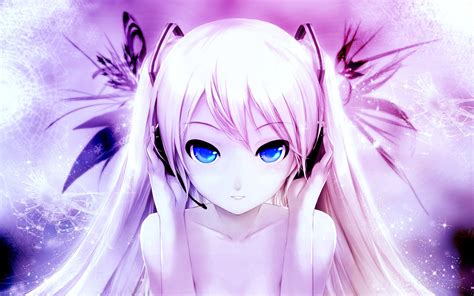 Illustration Anime Anime Girls Vocaloid Hatsune Miku Headphones