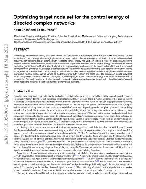 pdf optimizing target node set for the control energy of directed