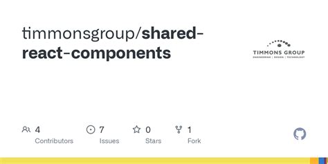 Github Timmonsgroupshared React Components