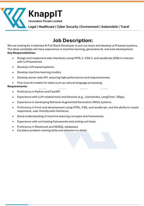 Venkata Krishnan On Linkedin We Are Hiring Ai Developer Apply Refer Candidates