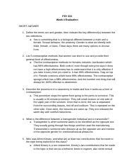 PSY 331 ModuleFourEvaluation Doc PSY 331 Week 4 Evaluation SHORT ANSWER 1 Define The Terms